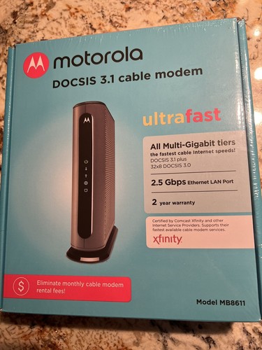 Motorola MB8611 Modem Cable - Black 855631006644 | eBay