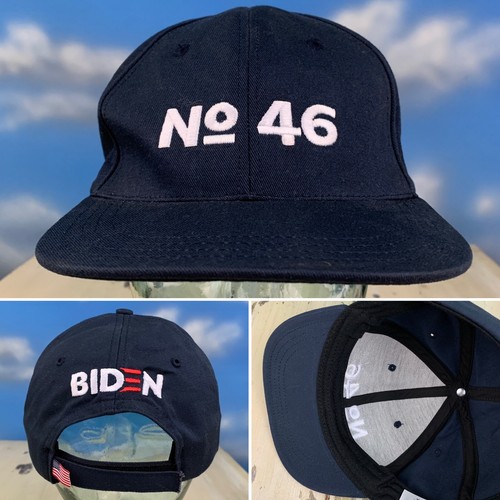 JOE BIDEN No 46 - Navy Blue Strapback Adjustable Democratic President ...