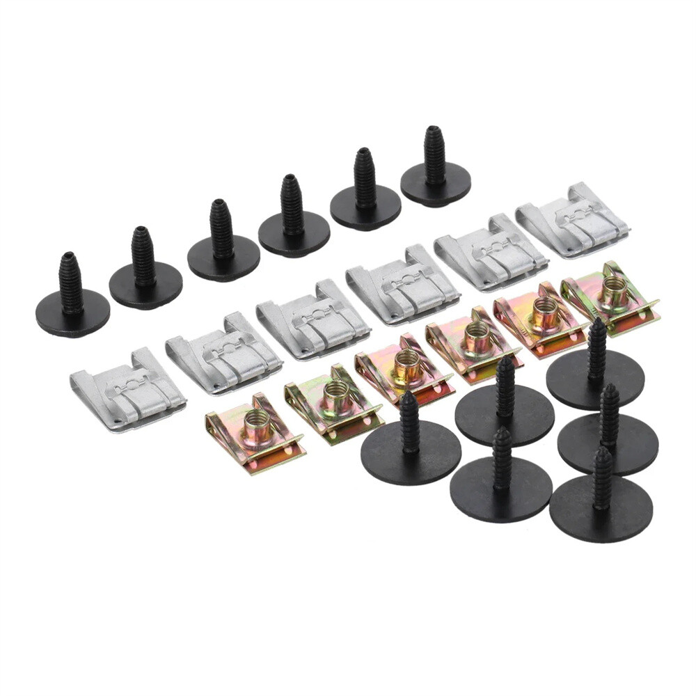 24Pcs Car Engine Undertray Fixing Clip Screws Fastener for Mercedes E ...