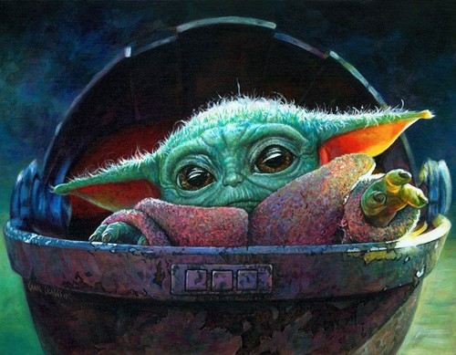 Star Wars The Mandalorian Baby Yoda REACHING OUT by Craig Skaggs LE ...