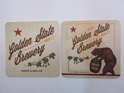 Beer Coaster ~ GOLDEN STATE Brewery (HERMITAGE Brewers); Santa Clara ...