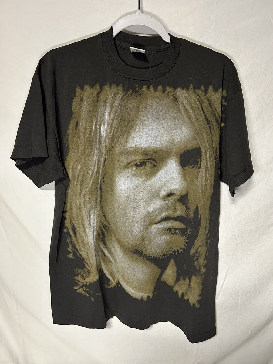 Nirvana Kurt Cobain AOP Single Stitch T-Shirt L All Over Nirvana Kurt Cobain AOP Single Stitch T-Shirt L All Over
