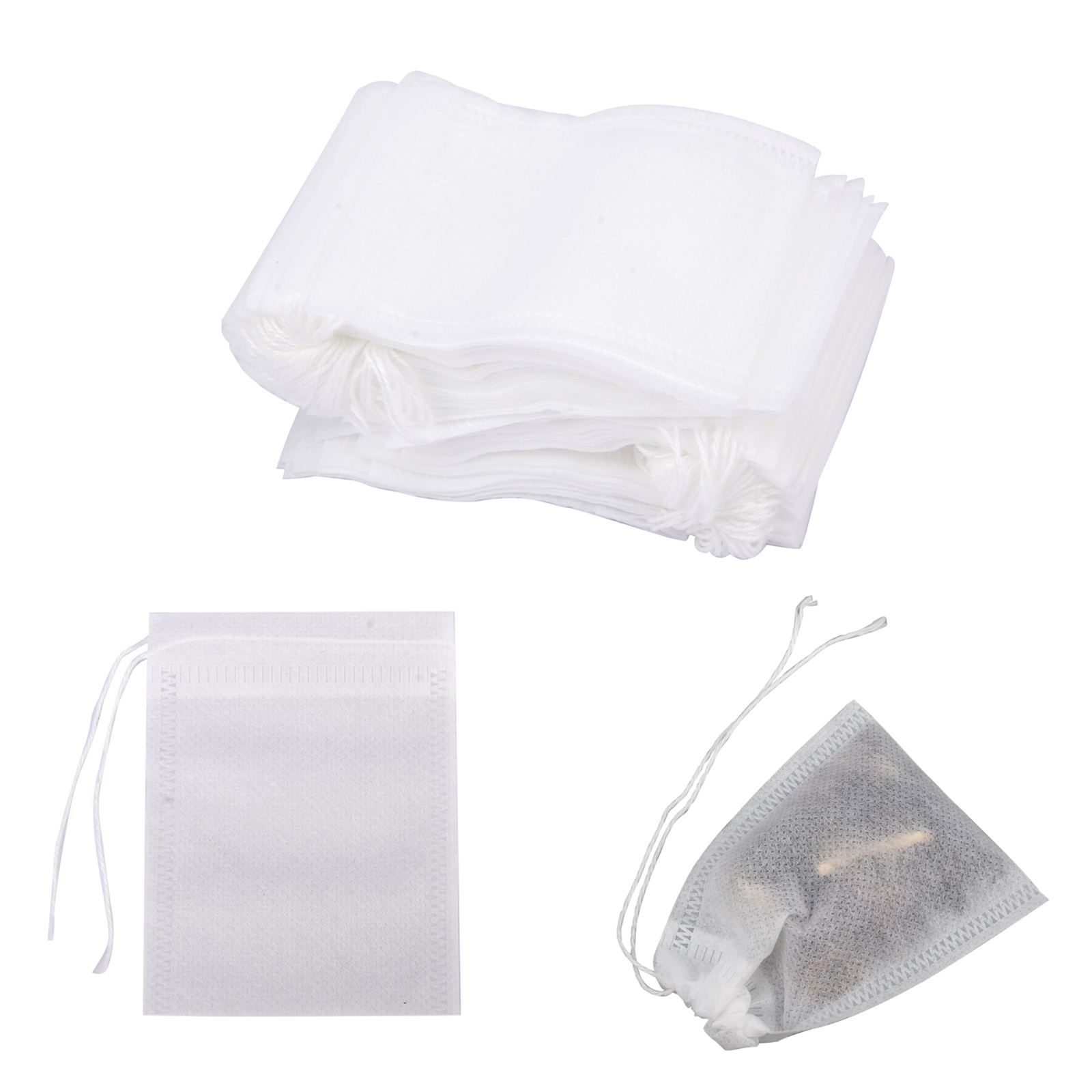 200pcs/2packs With Drawstring Disposable Infuser Home Office Tea Filter ...