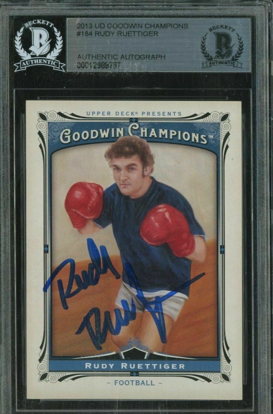 Rudy Ruettiger Signed 2013 UD Goodwin Champions AUTO BGS BAS Authentic ...