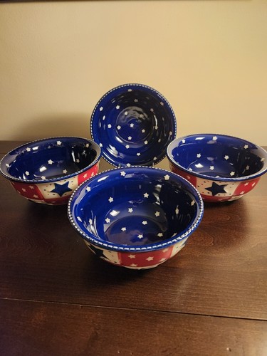 Temp-Tations Star Stitched (Retired Pattern) 6.5", 22 Oz Bowls ~ Set Of ...