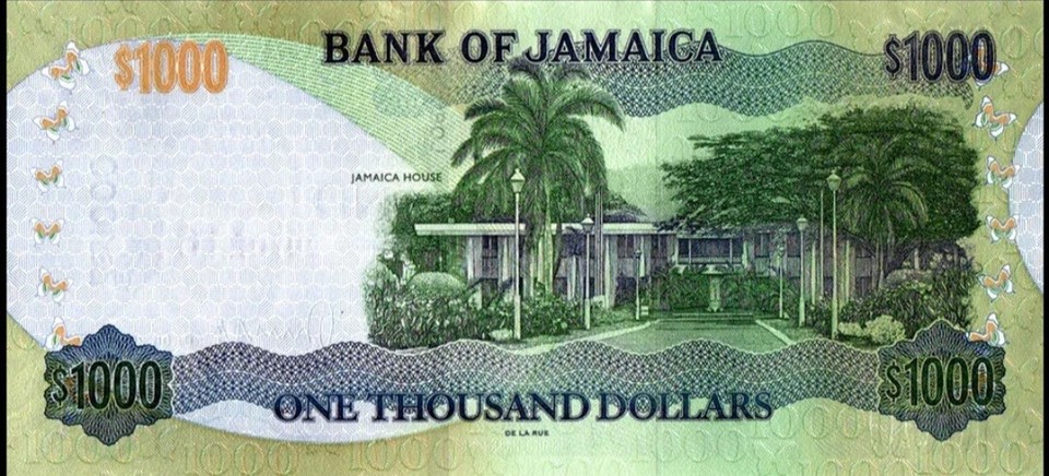 Jamaica Banknote 1000 Dollars 2021 Uncirculated. $1k Jamaican dollar ...