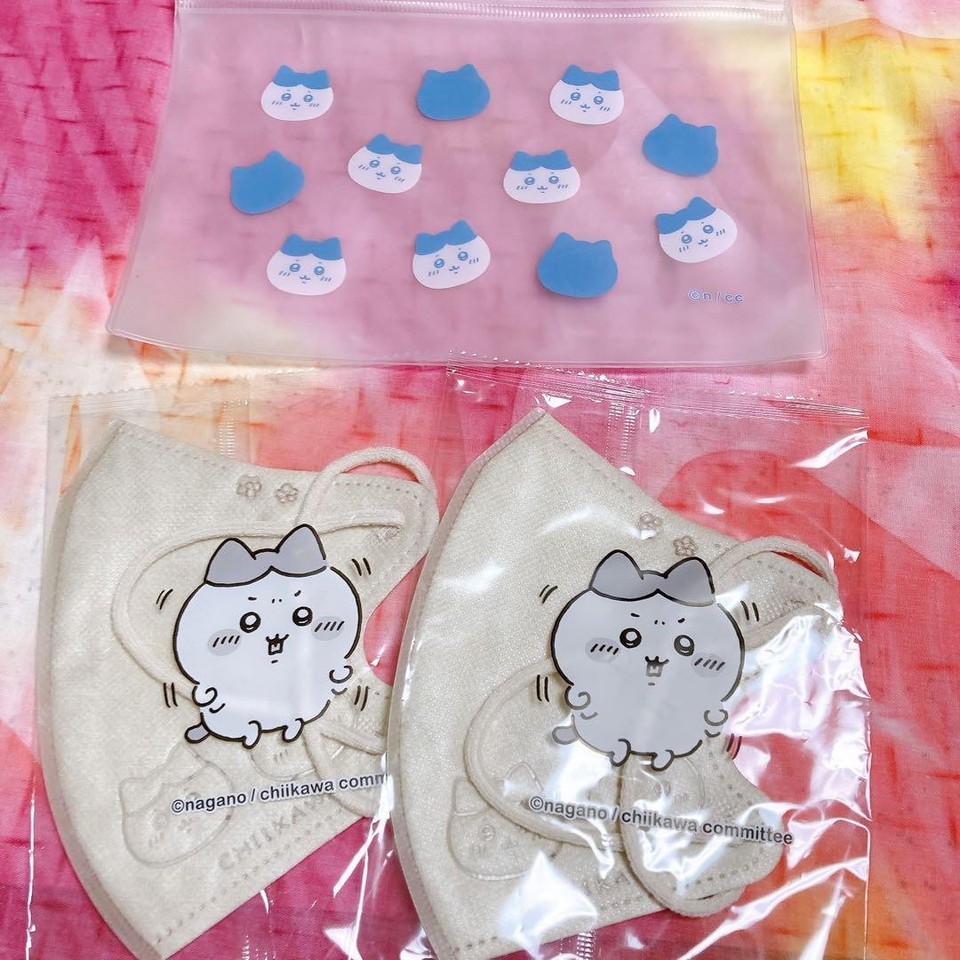 Chikawa Patterned Mask Hachiware Pouch | eBay