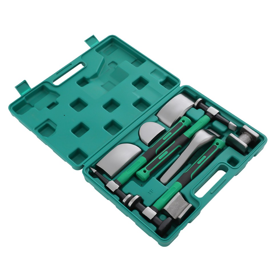 NEW 9pcs Set Hand Car Auto Body Work Hammer Fender Tool Dent Crowbar ...