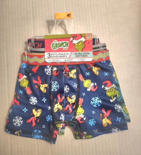 DR. SEUSS THE GRINCH BOYS BOXER BRIEFS PACK OF 3 SIZE 4T | eBay