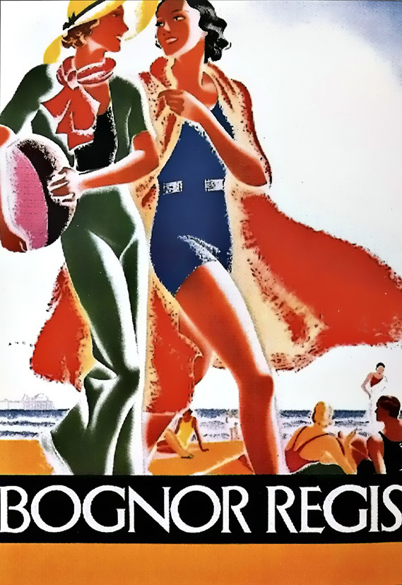 Art Ad Classy Chic Bognor Regis Train Rail Travel Poster Print | eBay