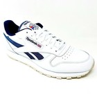 Reebok Classic White Denim Blue Leather Mens Casual Sneakers FX1294 | eBay