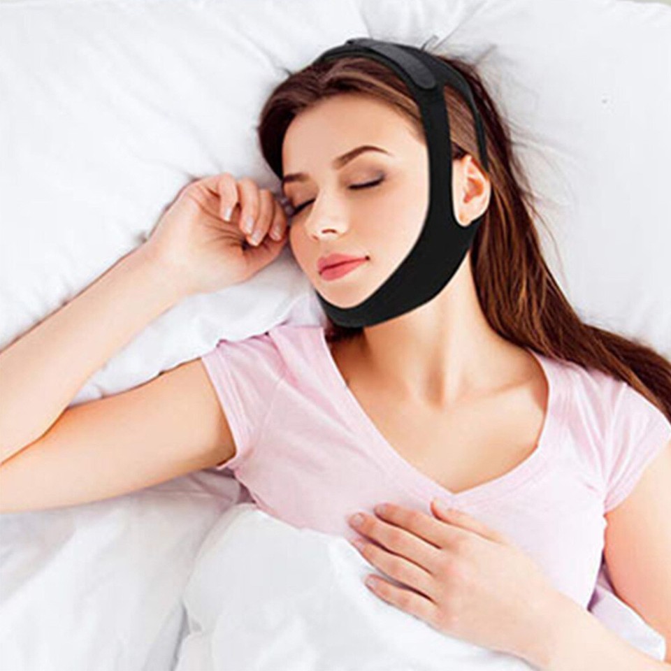 Anti Snoring Chin Strap Sleep Apnea Snore Stop Belt Snoreless Sleep Jaw ...