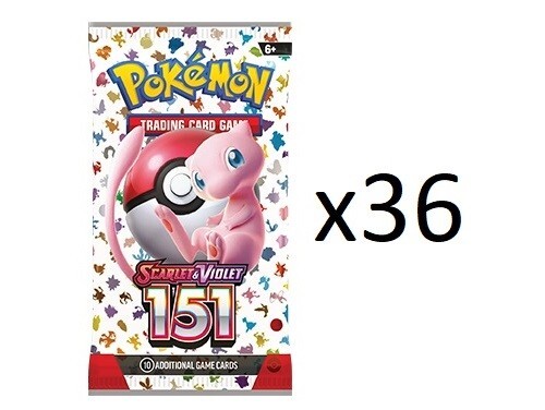 36x Pokemon 151 Booster Packs - 36 Pack Lot - Sealed English 151 ...