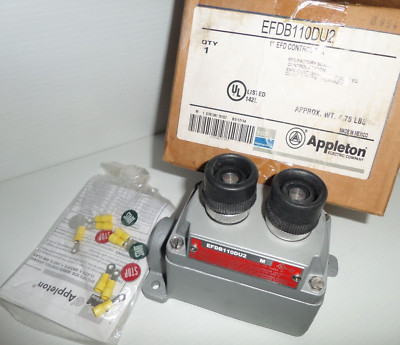 ⭐NEW IN BOX⭐ APPLETON EFDB110DU2 EXPLOSION PROOF START/STOP PUSH BUTTON ...