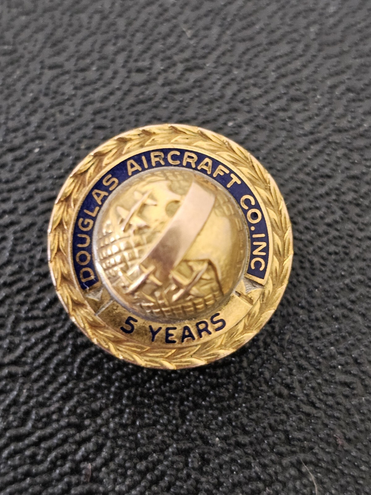 Vtg Douglas Aircraft Company 5 Years Service Pin Gold Filled 1/10 ...