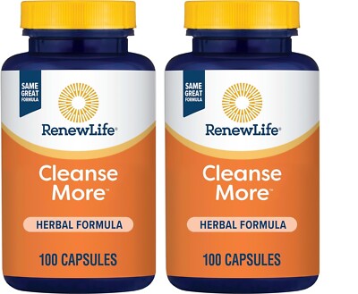 Renew Life Cleanse More 100 Capsules 2 bottles Exp 02/2026 | eBay