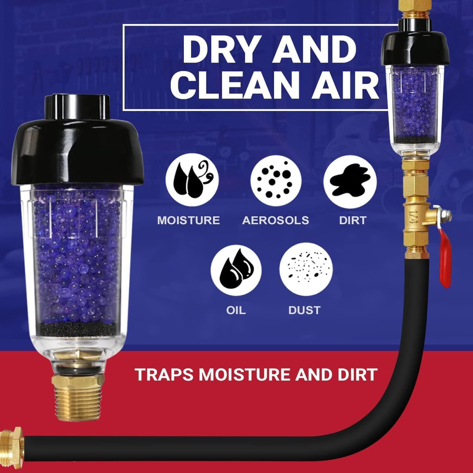 Air Compressor Dryer, Desiccant Filter Air Dryer for Pneumatic Tools ...