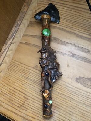 Mexican Aztec Warrior Obsidian Sacrifical Axe Rainstick Shaker | eBay