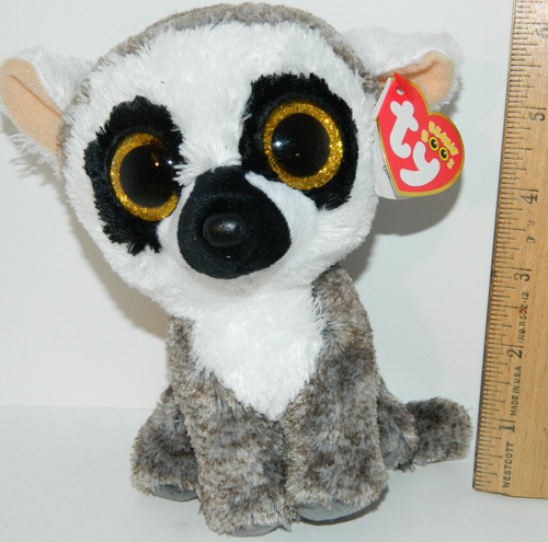 TY Linus the Lemur BEANIE Boos Plush 6" Mint w Tag fresh Pull stuffed ...