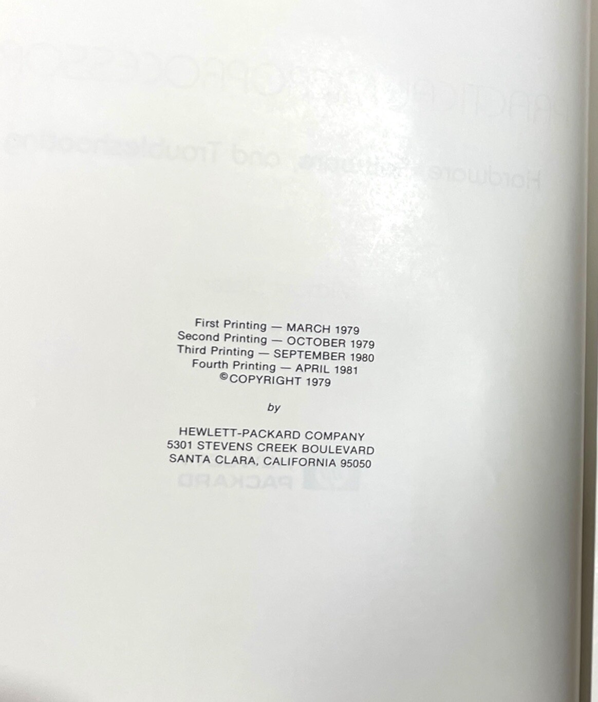 Hewlett Packard Practical Microprocessors Hardware Software ...