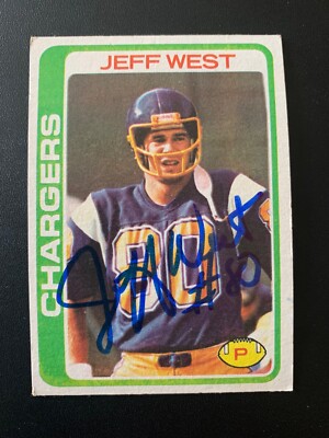 Jeff West Signed 1978 Topps #88 Card San Diego Chargers Autograph COA ...