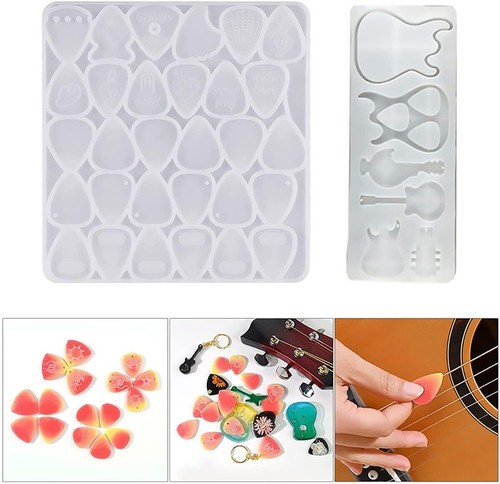 Silicone Guitar Pick Plectrum Resin Casting Mould DIY Epoxy Making ...