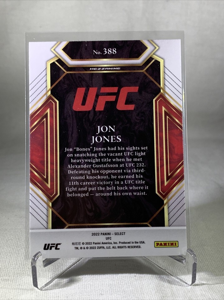 Jon Jones 2022 Panini Select UFC Mezzanine SP Card #388 Bones ...
