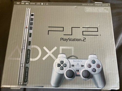 Sony PS2 Slim Console - Silver With Original Box SCPH-79001 SS Tested ...