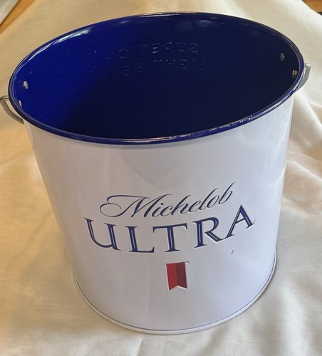 Michelob Ultra Metal Ice Beer Bucket Swing Handle Embossed Lettering | eBay