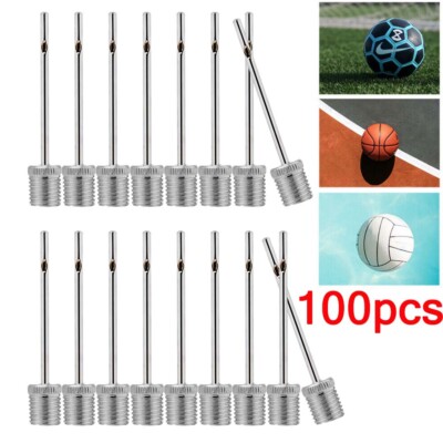 100Pcs Basketball Football Sports Ball Inflating Air Pump Needle Pin ...