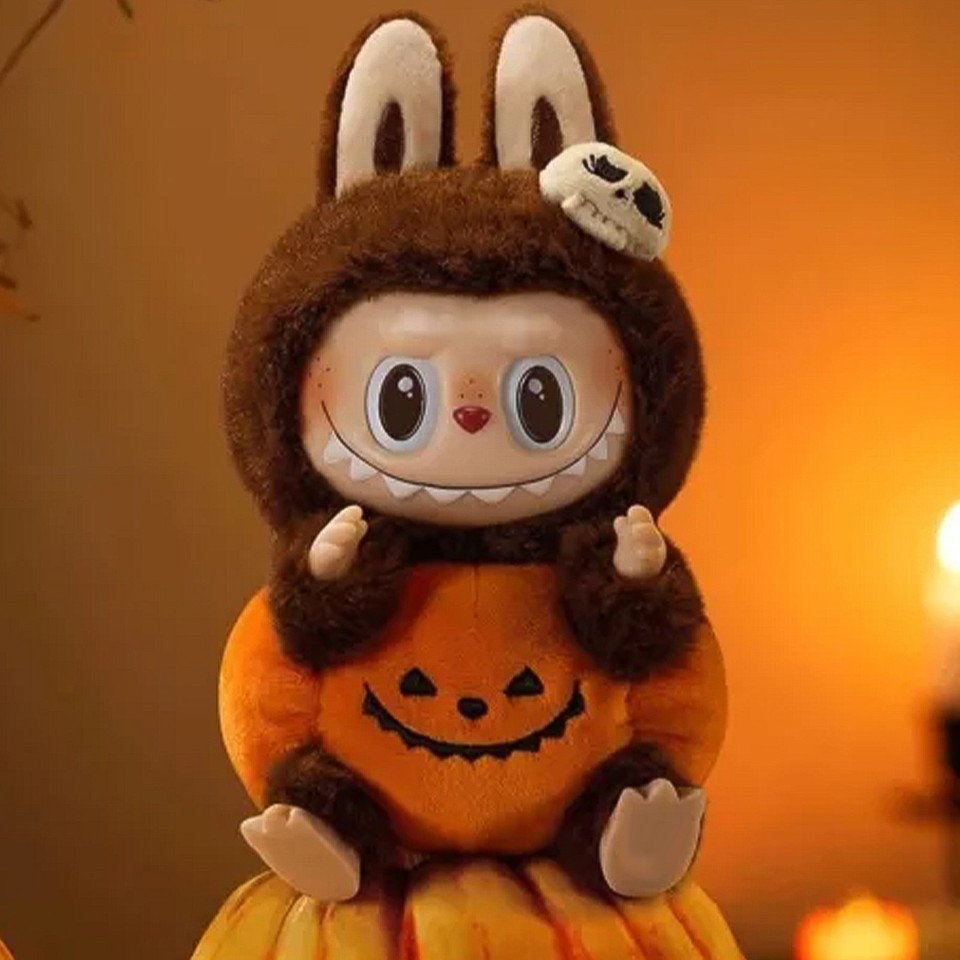 POPMART The Monsters Labubu Halloween Bat Pumpkin Bloomers Plush Doll ...