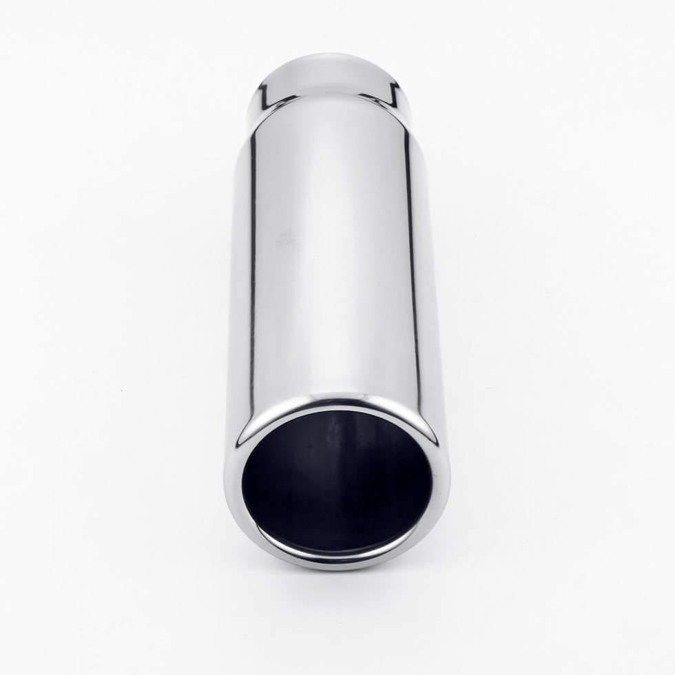 2 1/2 inch Inlet 3 Out 9 Long Polished 304 Stainless Steel Exhaust Tip ...