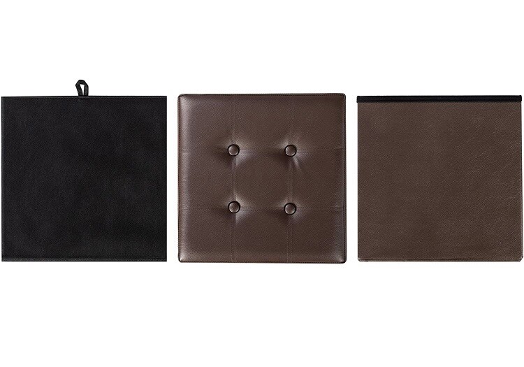 Ottoman, Folding Toy Box Chest with Memory Foam Seat Tufted Faux ...