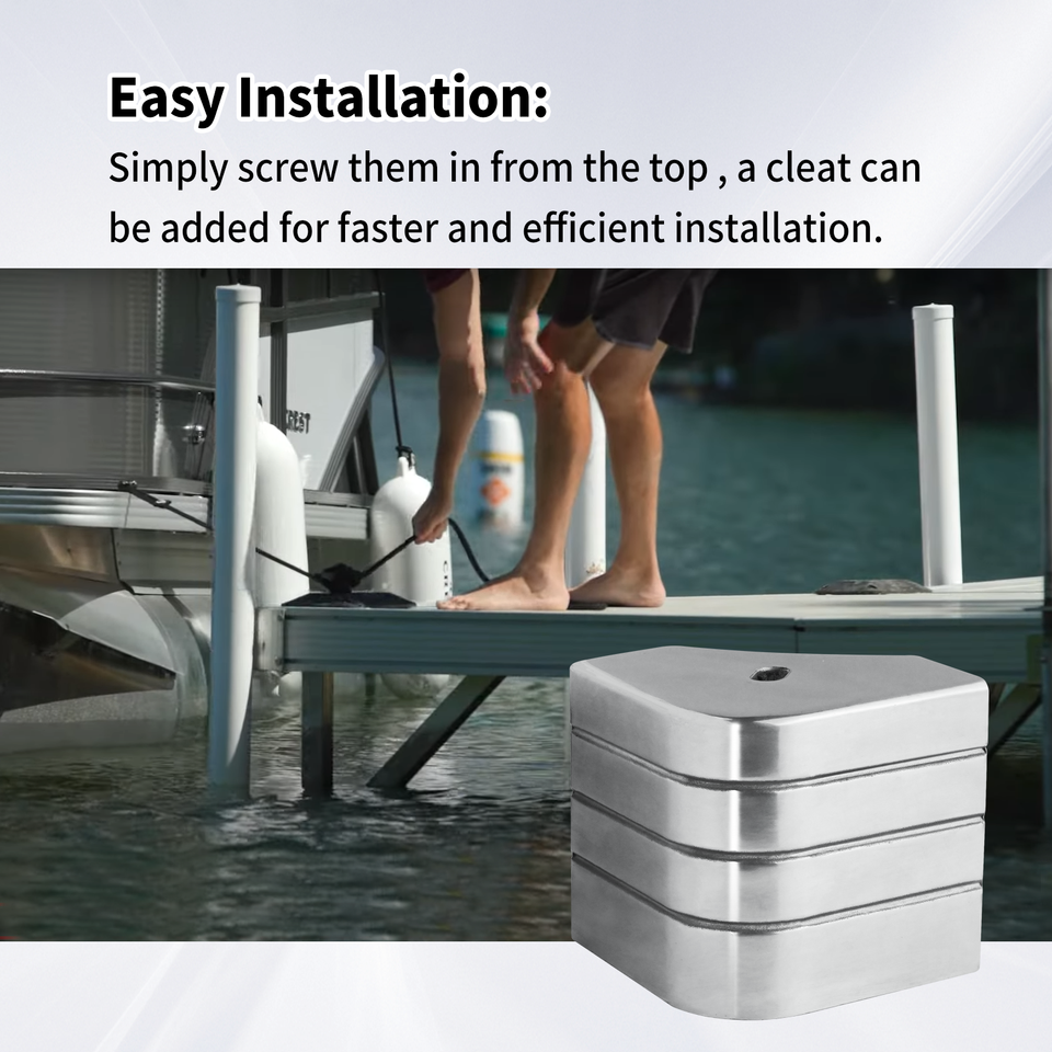 1 Pack Aluminum Boat Deck Corner Cap fits 90¬∞ Rounded Corner for ...