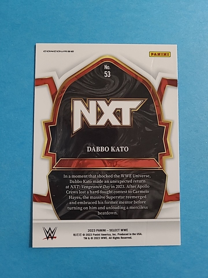 DABBO KATO 2023 PANINI SELECT CONCOURSE WWE WRESTLING CARD # 53 H8298 ...
