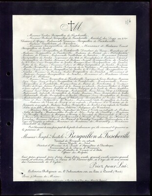 GENEALOGIE FAIRE PART DECES Mr. Joseph-Anatole Bosquillon de ...