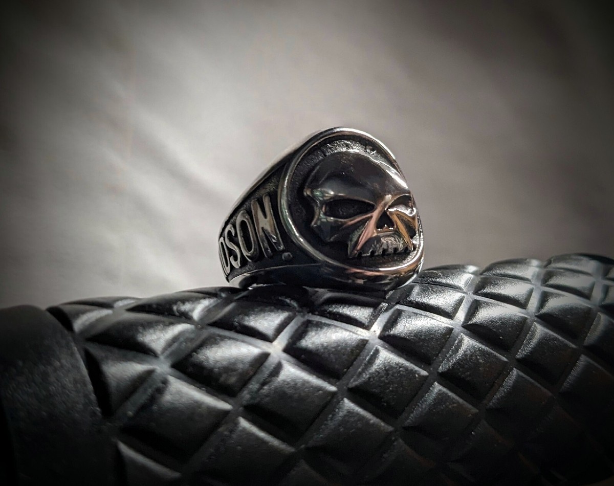 Skull Mens Harley Rings Biker Rings For Men Stainless Steel Mens ...