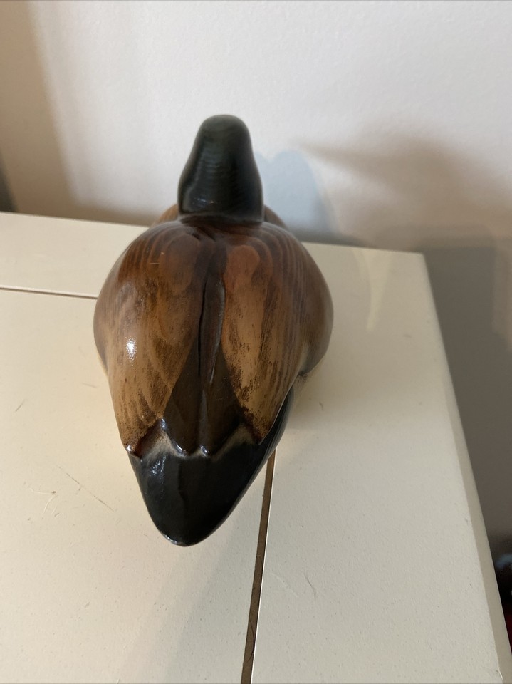 Vintage Signed Michael Wilson Hand Carved Duck Decoy Dated 1986 Wilson ...