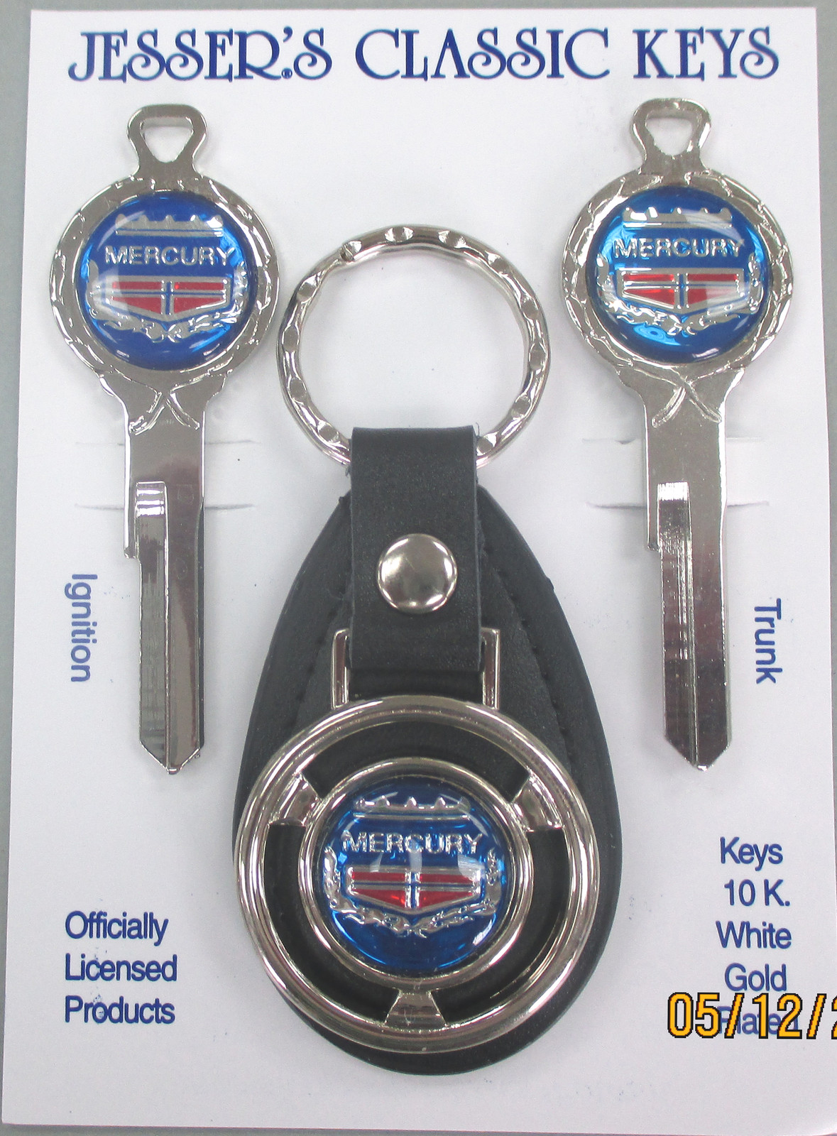 Blue Mercury Crest Deluxe Classic White Gold Keys Set 1961 1962 1963 ...