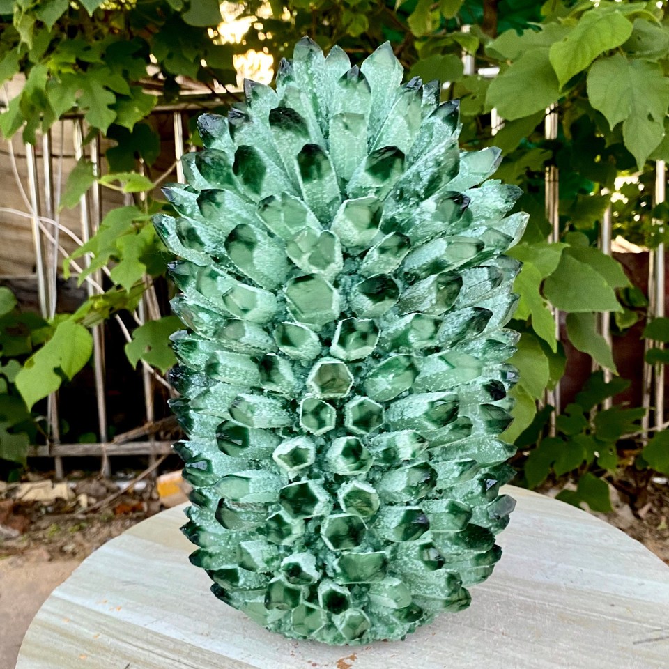 25.24LB New find green Phantom Quartz Crystal Cluster mineral samples ...