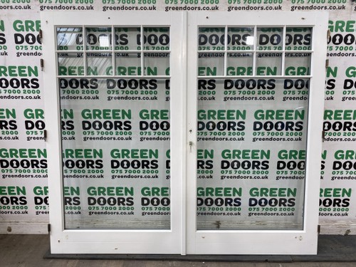 WIDE WOODEN FRENCH DOORS EXTERNAL TIMBER WINDOWS DOUBLE GLAZED EXTERIOR ...