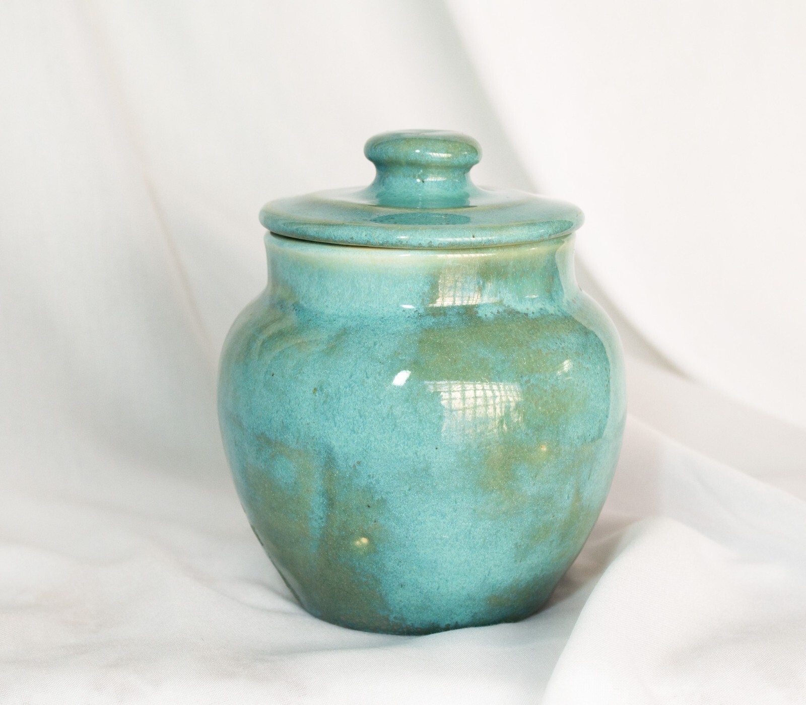 Vintage Turquoise Covered Jar Pisgah Forest 1942 | eBay