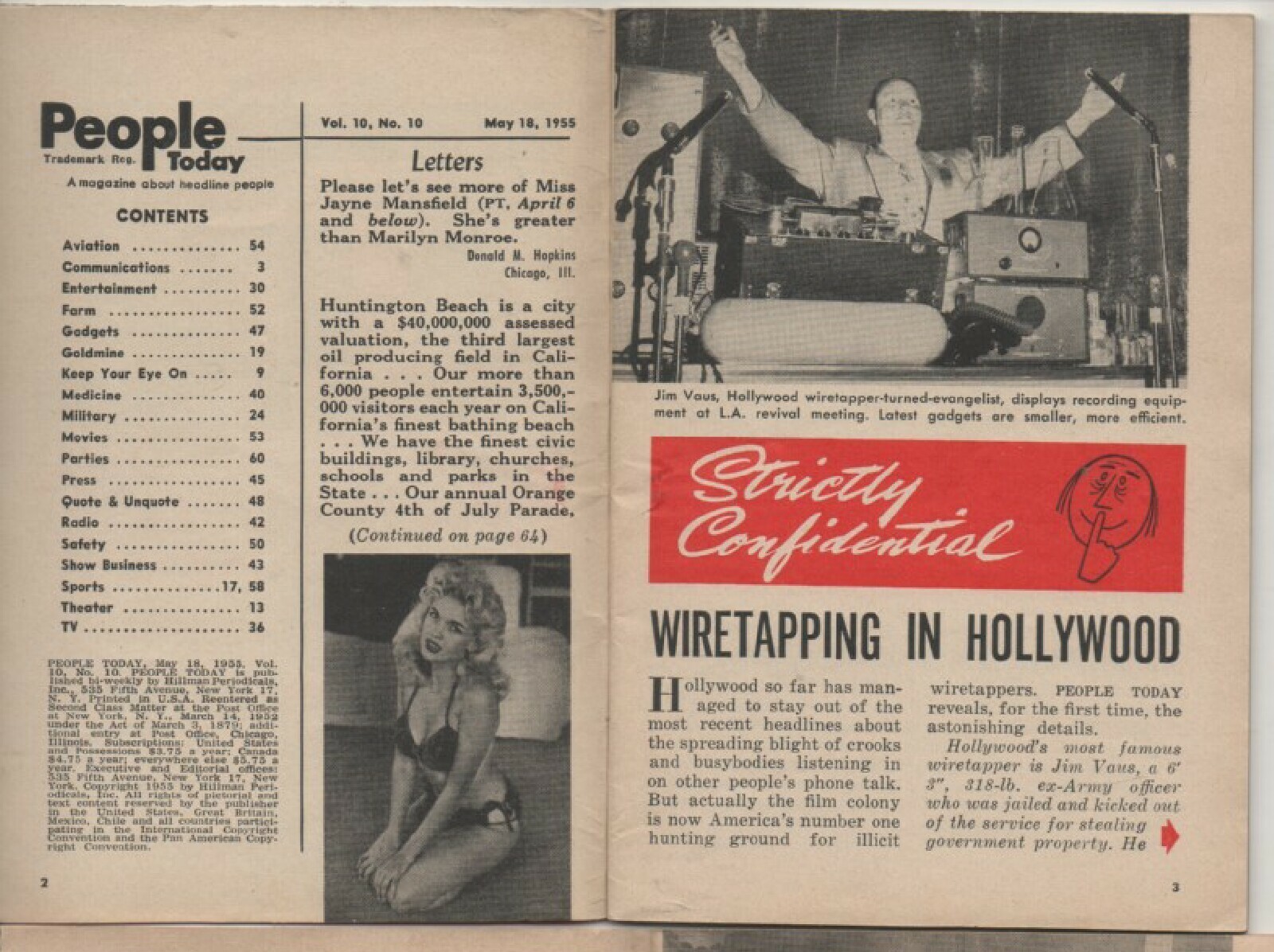 People Today Magazine May 18th 1955 Lita Baron Cover | eBay