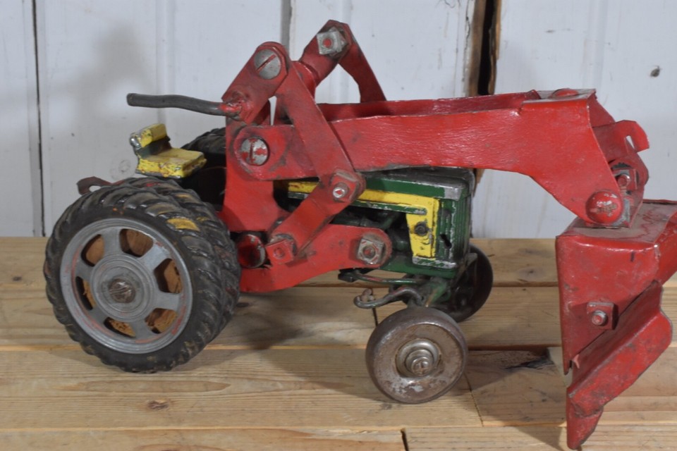 VINTAGE ERTL JOHN DEERE CUSTOM BIG BUCKET LOADER DUAL TRACTOR | eBay