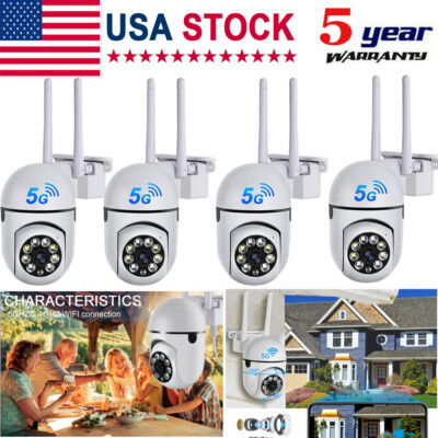 4x Wireless 5G WiFi Security Camera System Smart outdoor Night Vision ...