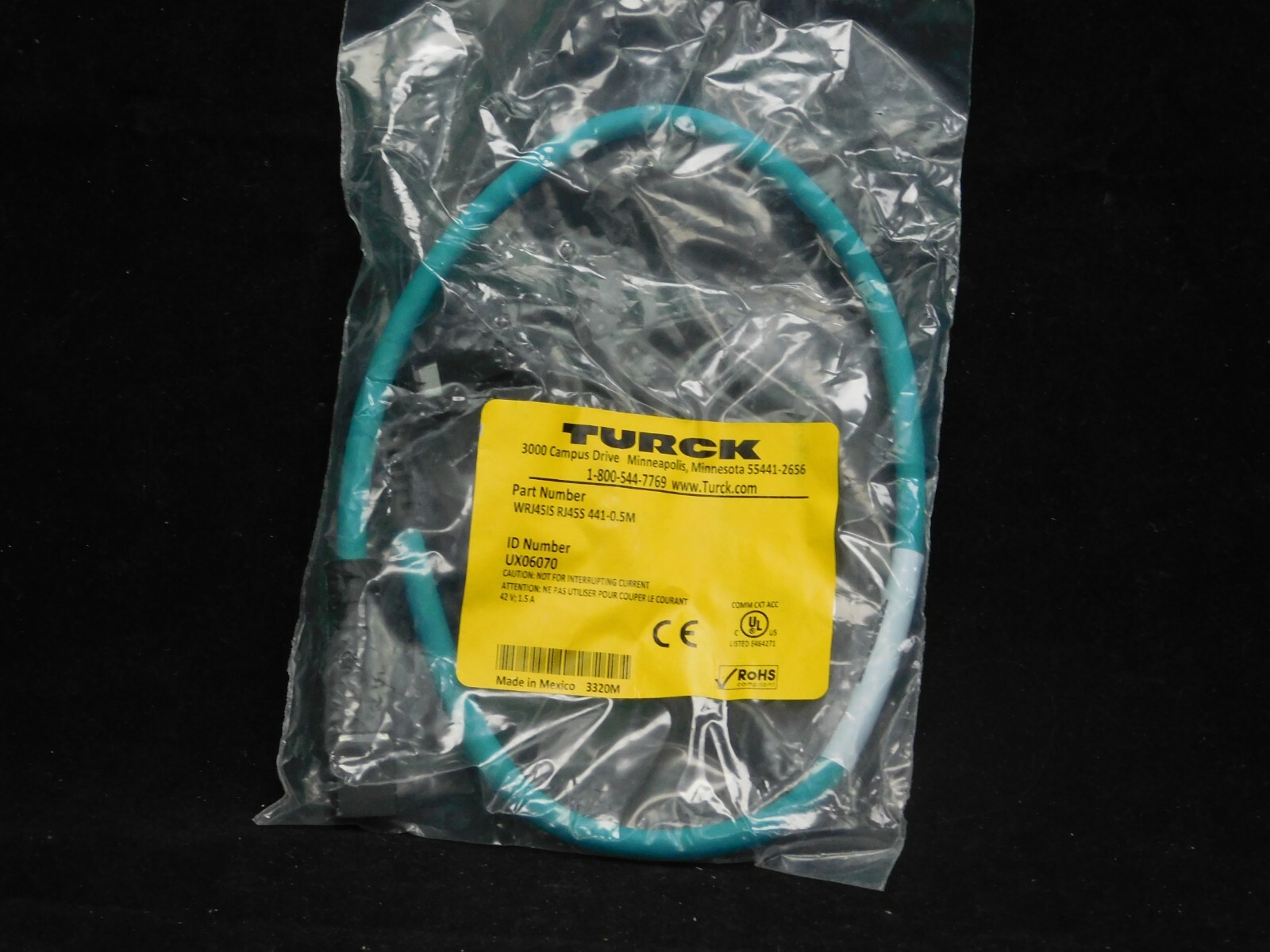 Turck - Part Number RK-4.4T-1-RS-4.4T Actuator & Sensor Cordset ID ...