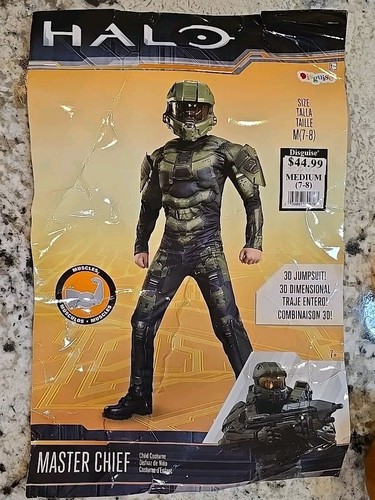 Med 7-8 Kids' - Halo Master Chief Classic Muscle Halloween Costume ...