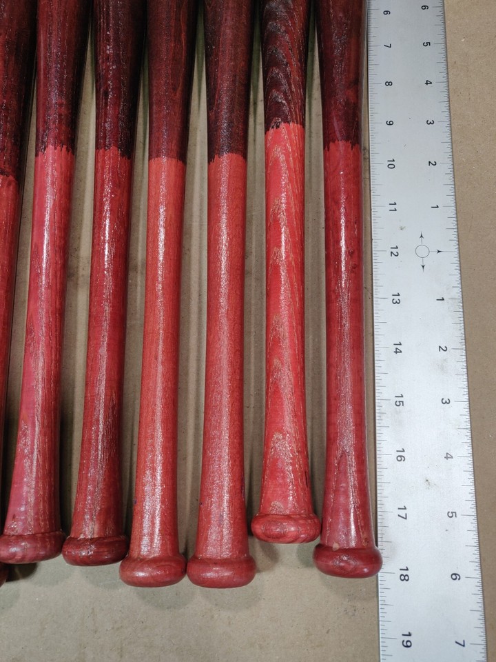 Lot Of 10, Mini Souvenir Bats, 18" Red & Burgundy Color, Finished, Free ...