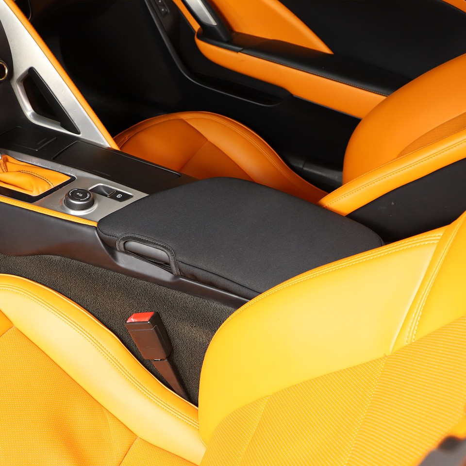 Cloth Center Console Armrest Pad Cushion Cover Fit for Corvette C7 2014 ...