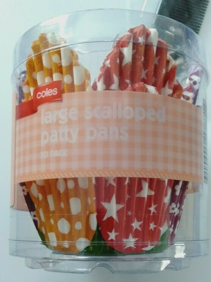 New Coles Patty Pans Scalloped 1 x Pack Of 50 Large | eBay